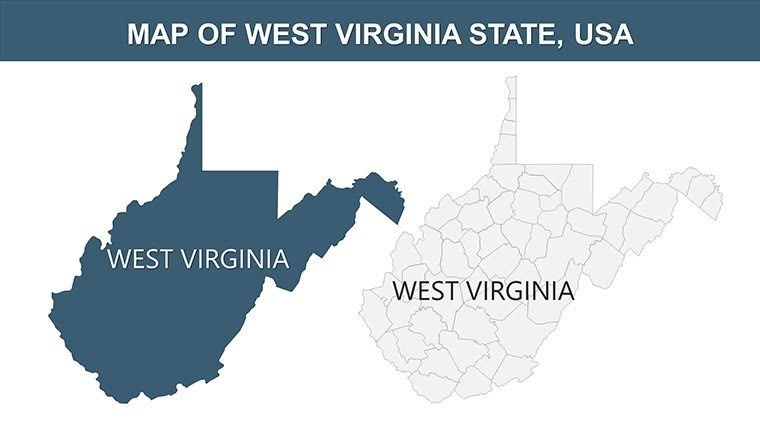 West Virginia USA PowerPoint Maps Template - Presentation