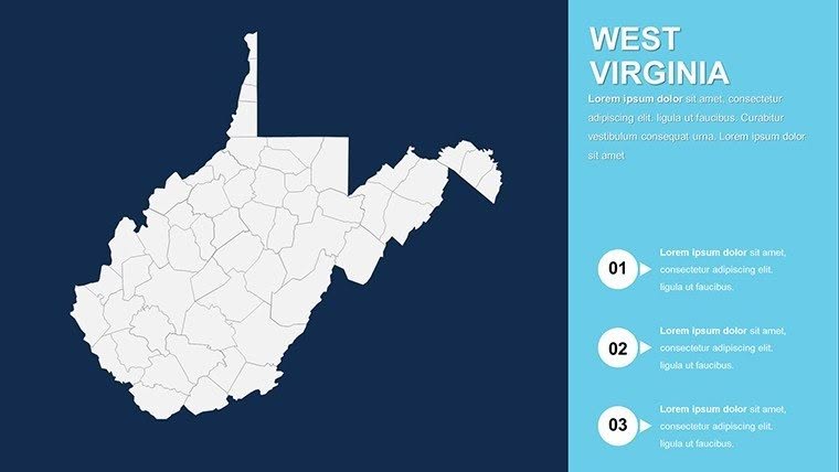 West Virginia USA PowerPoint Maps Template - Presentation