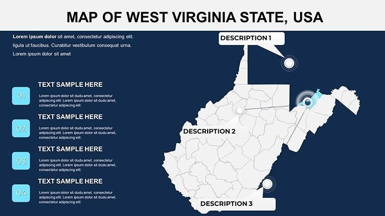 West Virginia USA PowerPoint Maps Template - Presentation