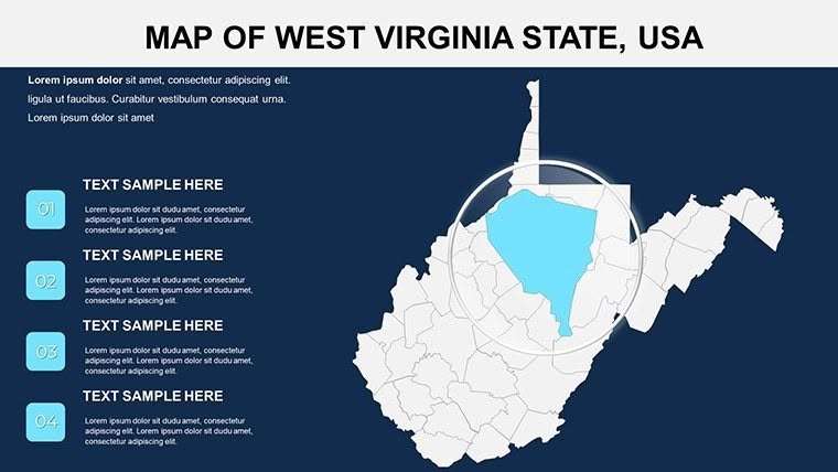 West Virginia USA PowerPoint Maps Template - Presentation