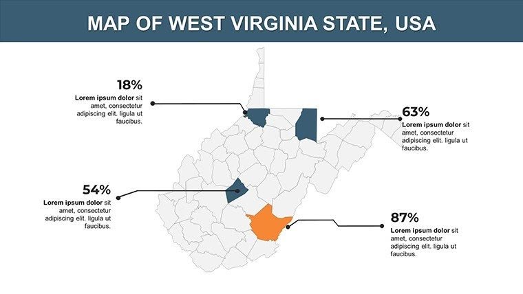 West Virginia USA PowerPoint Maps Template - Presentation