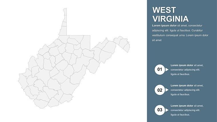 West Virginia USA PowerPoint Maps Template - Presentation