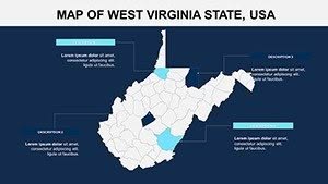 West Virginia USA PowerPoint Maps Template - Presentation