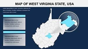 West Virginia USA PowerPoint Maps Template - Presentation