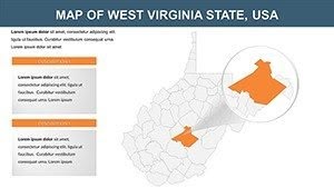 West Virginia USA PowerPoint Maps Template - Presentation