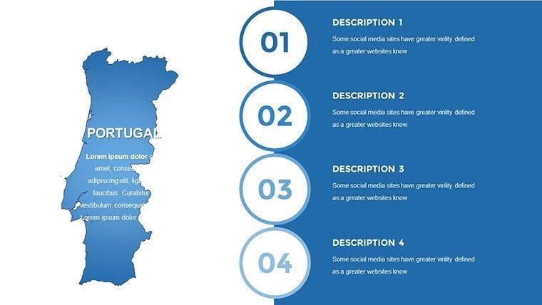Portugal PowerPoint Maps Template Presentation: Download PPT