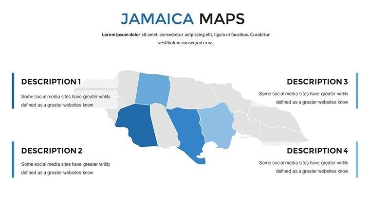 Jamaica PowerPoint Maps: Presentation Template