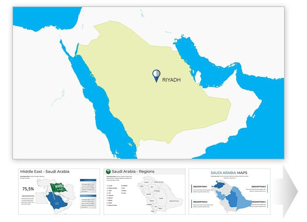 Saudi Arabia PowerPoint maps | ImagineLayout.com