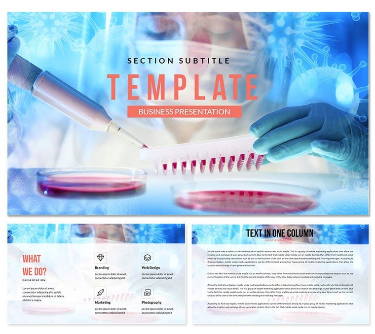 Biotechnology Molecular Biology PowerPoint Template Professional 