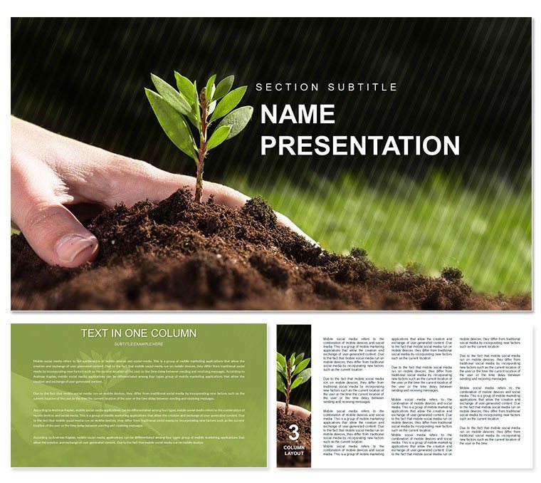 Botany Plant Science PowerPoint Template ImagineLayout