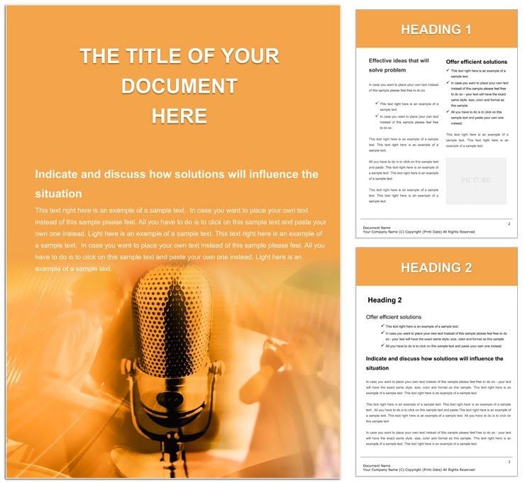 Music Production Word template