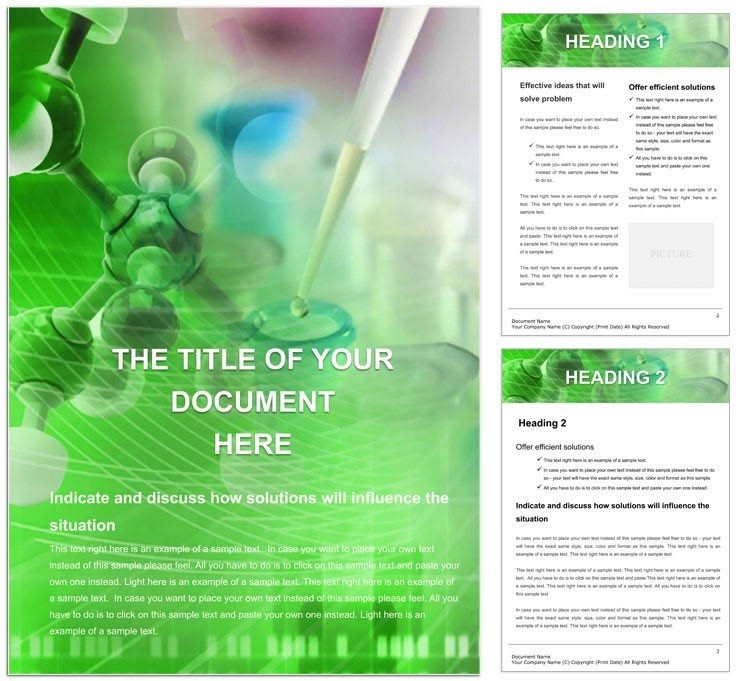 Chemical Experience: Chemistry Word Template