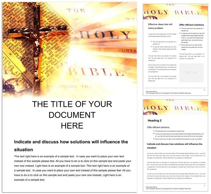 Holy Bible Word templates