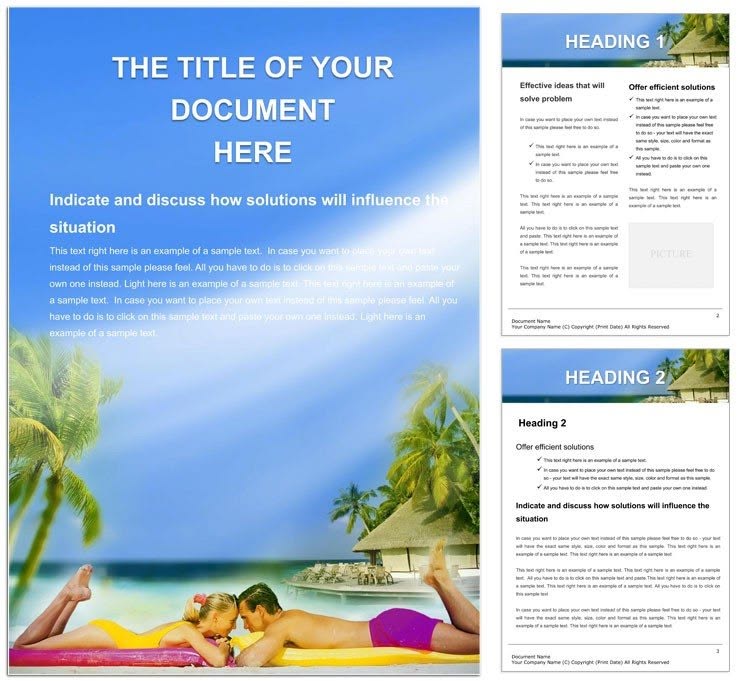 Sea resorts Word templates