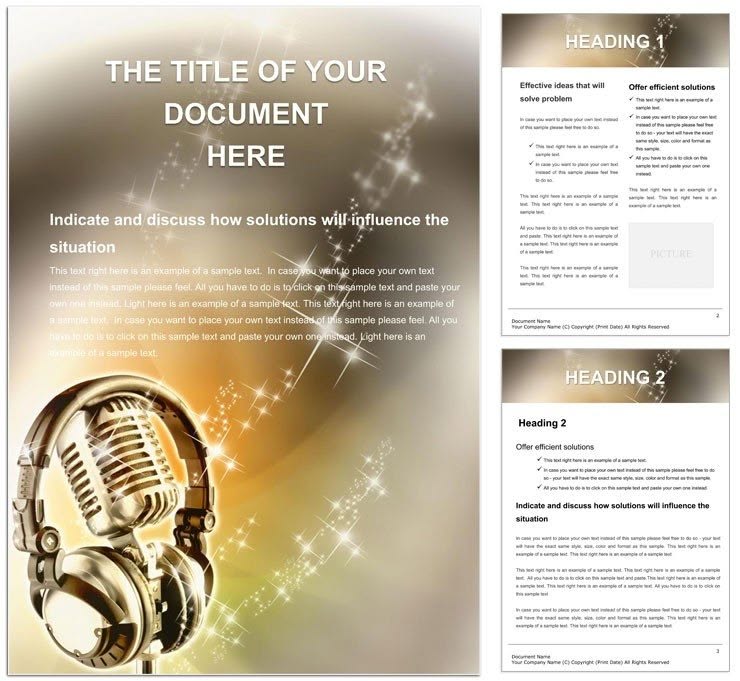 Premium Sound Recording Studio Word Templates - Download Now