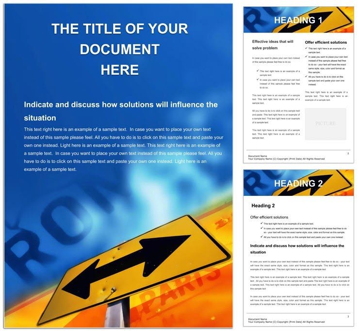 City Tours Word Template: Travel Document Design