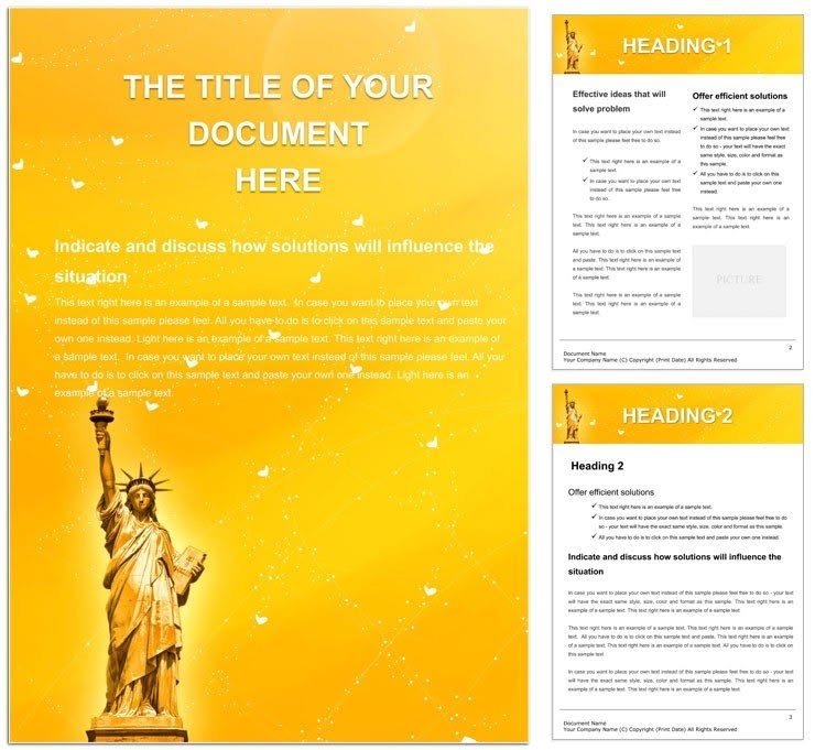Statue of Liberty Word template