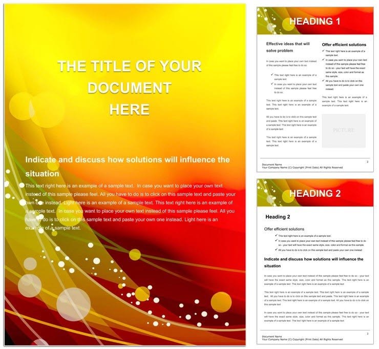 Yellow glitter Word templates