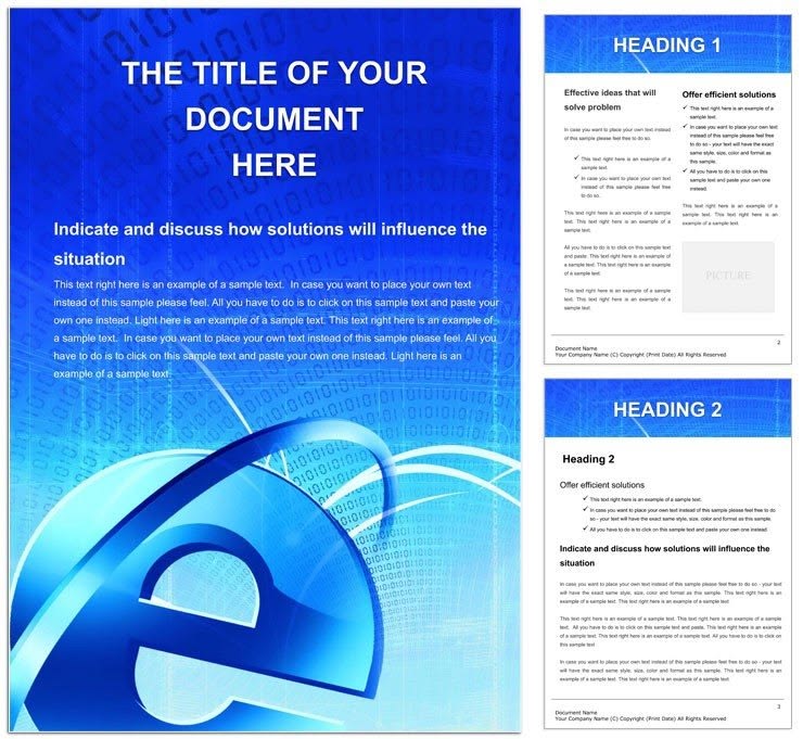 Internet Word document template