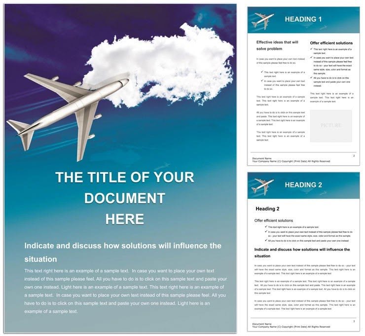 Airlines Word template
