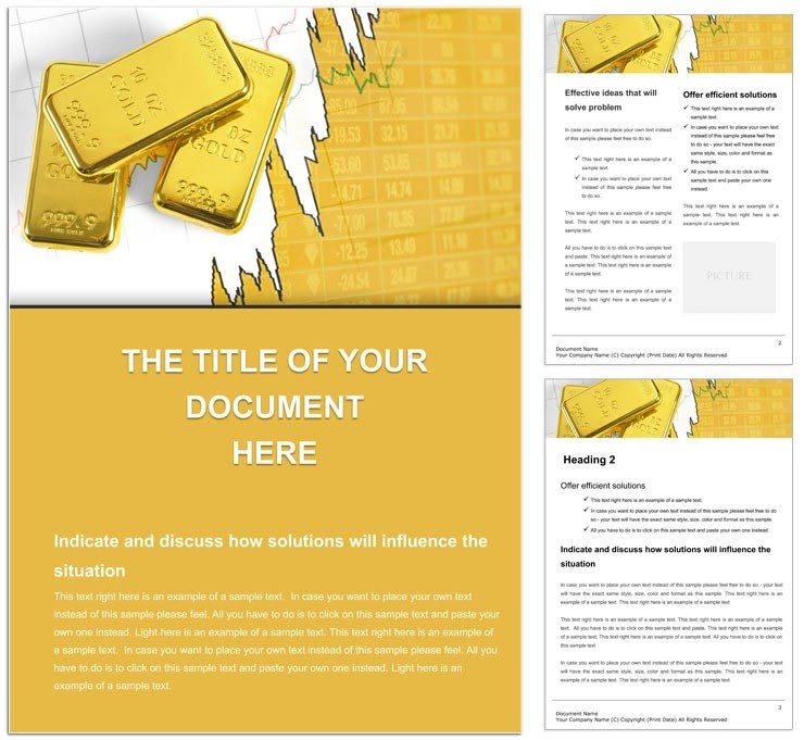 Gold Price Word Template Design for Download